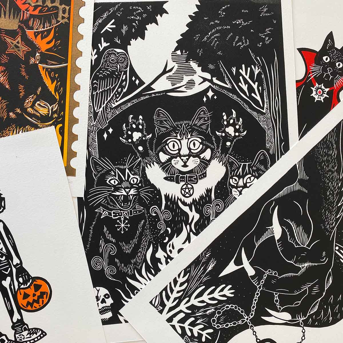 Linocut Prints & Illustrations by Blockforest